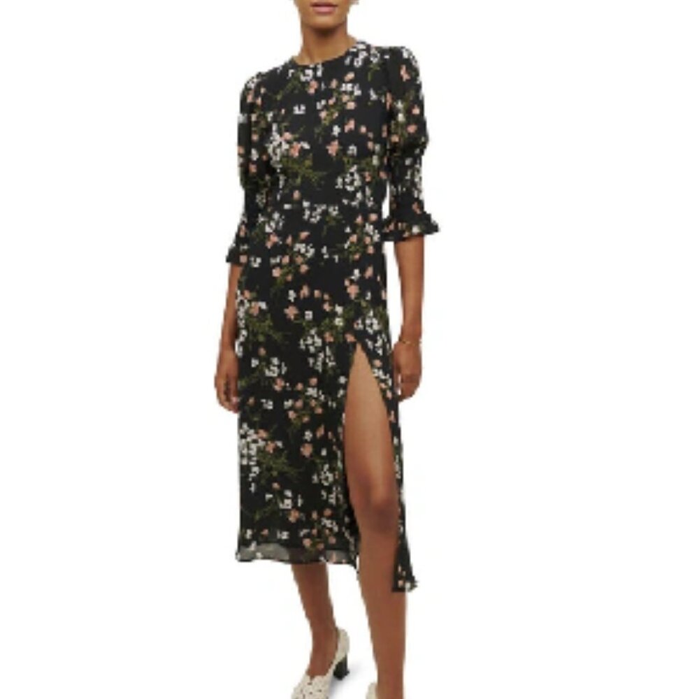 New Reformation Carolena Midi Dress In Sagittarius Si… - Gem